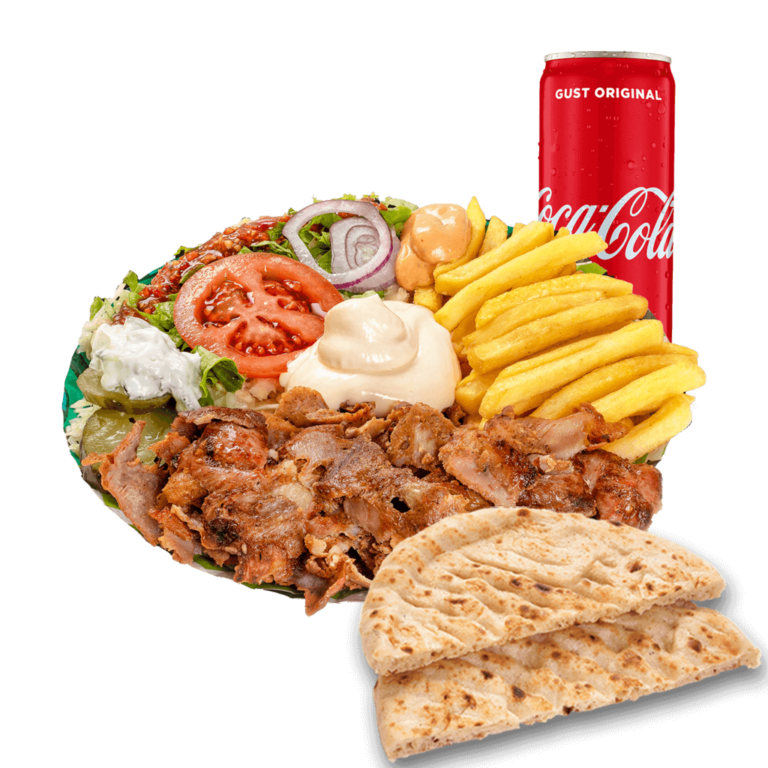 Gyros on a plate menu - SPARTAN